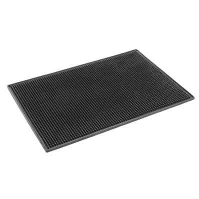 BLACK RUBBER SERVICE MAT 18 X 12 INCH