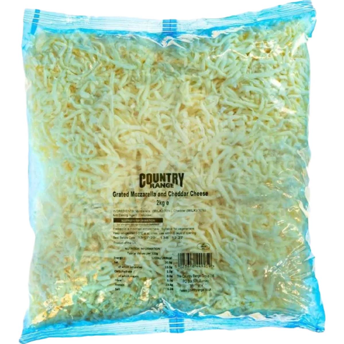 GRATED COLOURED CHEDDAR 2KG