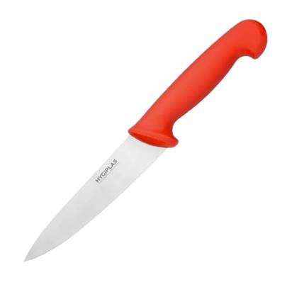 COOKS KNIFE RED HANDLE 6INCH